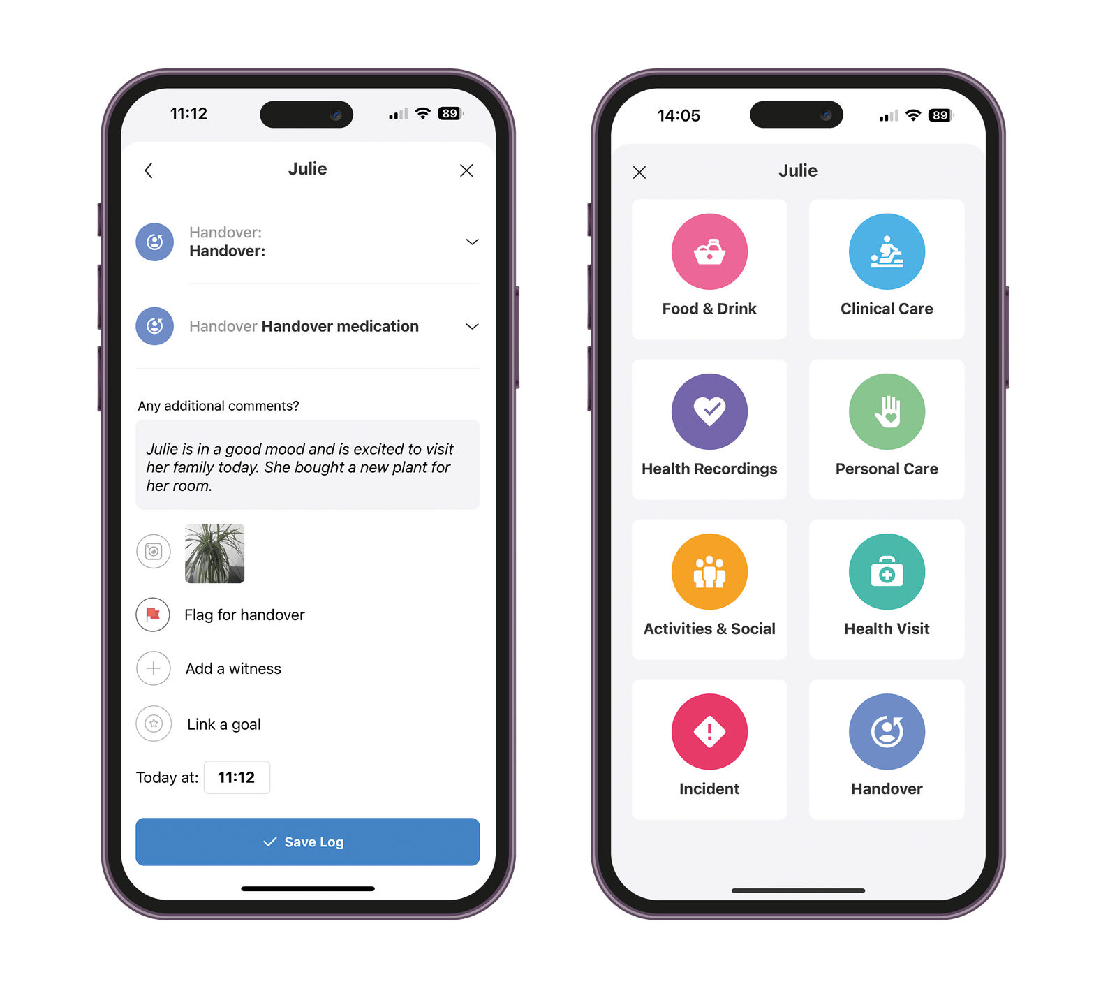 Handovers | Log my Care